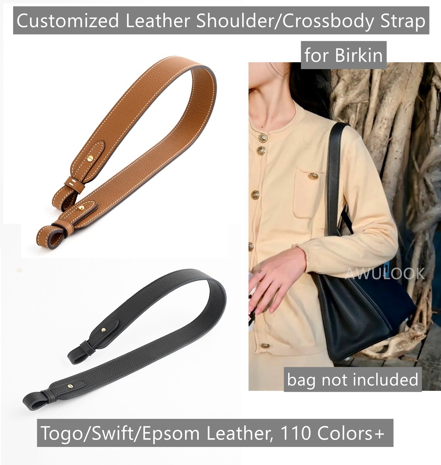 Customized Leather Shoulder Strap for Birkin – Awulook