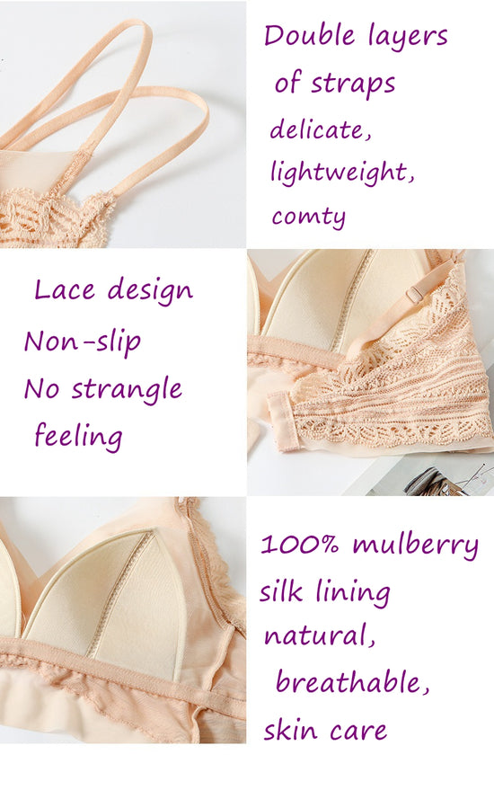 French Boho Silk Lace bra – Awulook