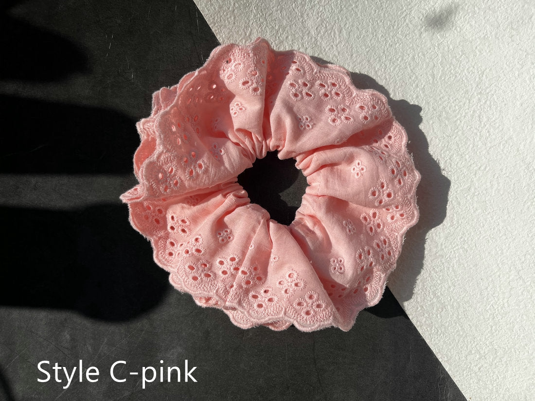 Oversized Silk Lace Scrunchie – Awulook